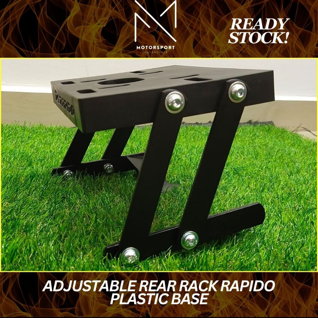 RAPIDO Adjustable Rear Rack Plastic Base Y15ZR/RS150/LC135/VF3I/EX5-FI ...