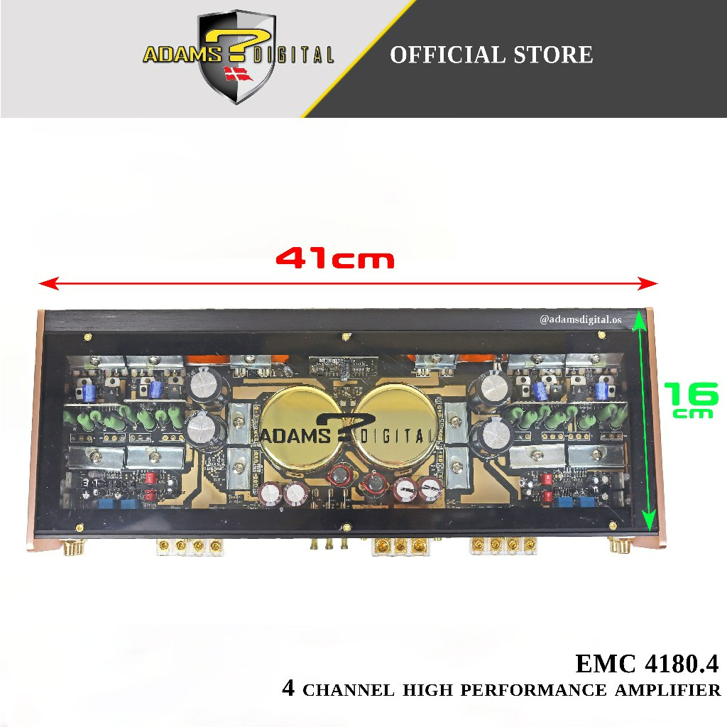 Adams Digital 4 Channel High Perfomance Amplifier Hi-Res Audio EMC-4180 ...