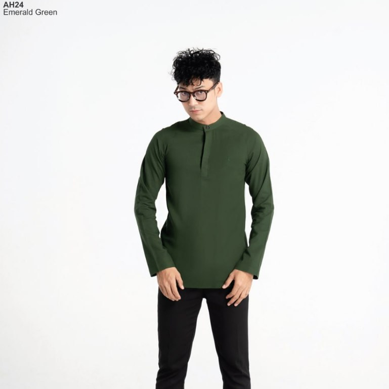 KURTA ATHEEF ( EMERALD GREEN ) BY ELRAH EXCLUSIVE | Shopee Malaysia