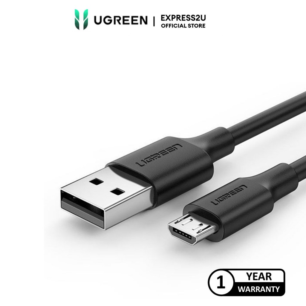 UGREEN USB-A 2.0 TO MICRO USB CABLE NICKEL PLATING 1.5M/2M (BLACK) | Shopee Malaysia
