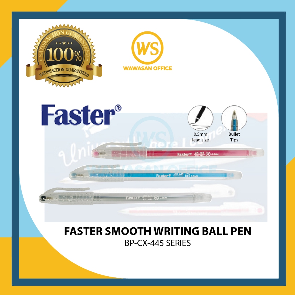 Faster Ball Pen CX 445 / Faster CX445 / Ball Point Pen / Smooth Writing ...