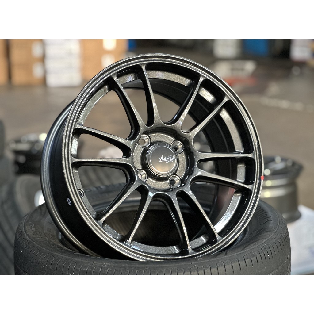 NEW 15X7.5J Advanti Ameros Rim (set of 4) Grey 4X100 for Vios Yaris City Jazz Myvi Almera ...