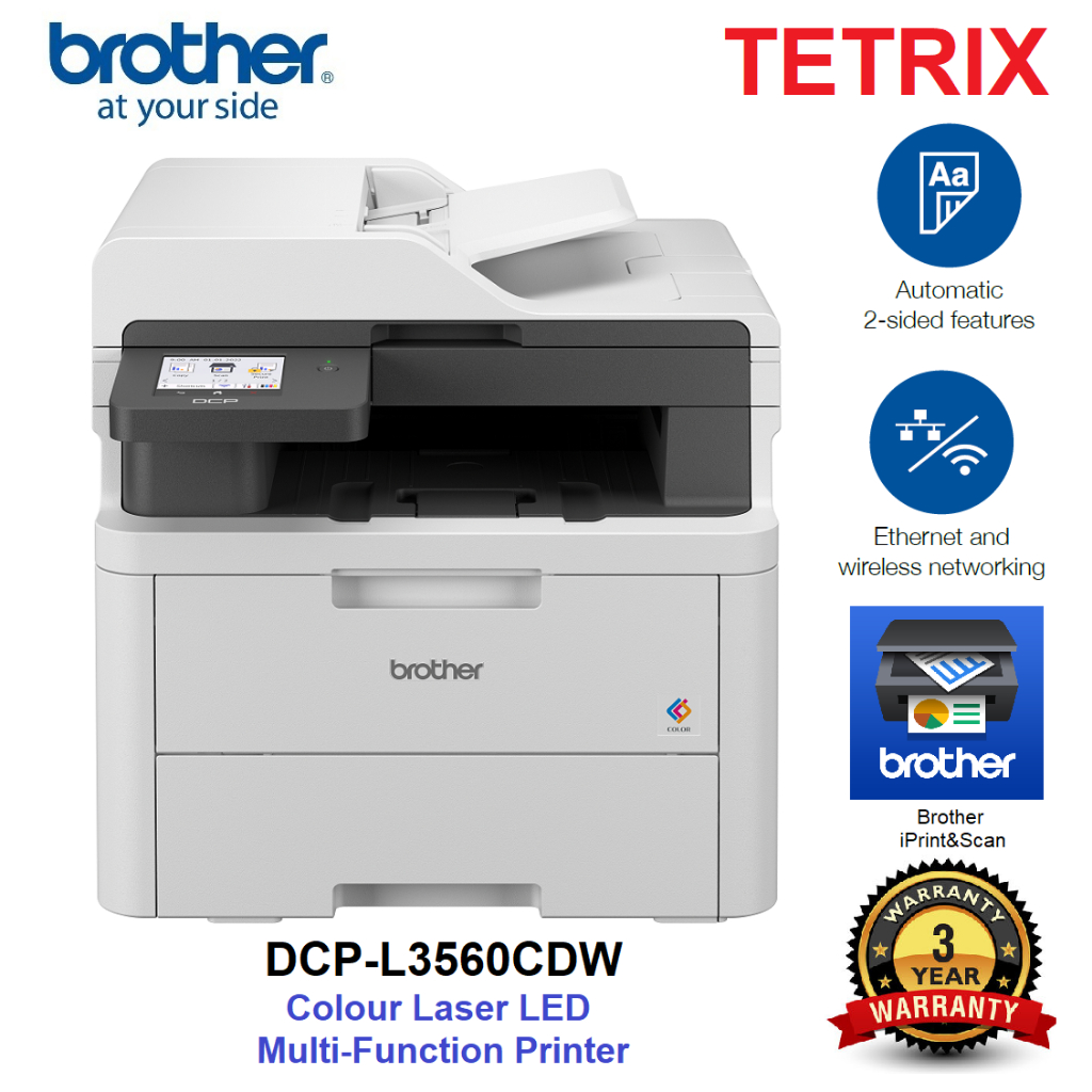 Brother DCP-L3560CDW Colour Laser LED Printer Wireless Network Duplex ...
