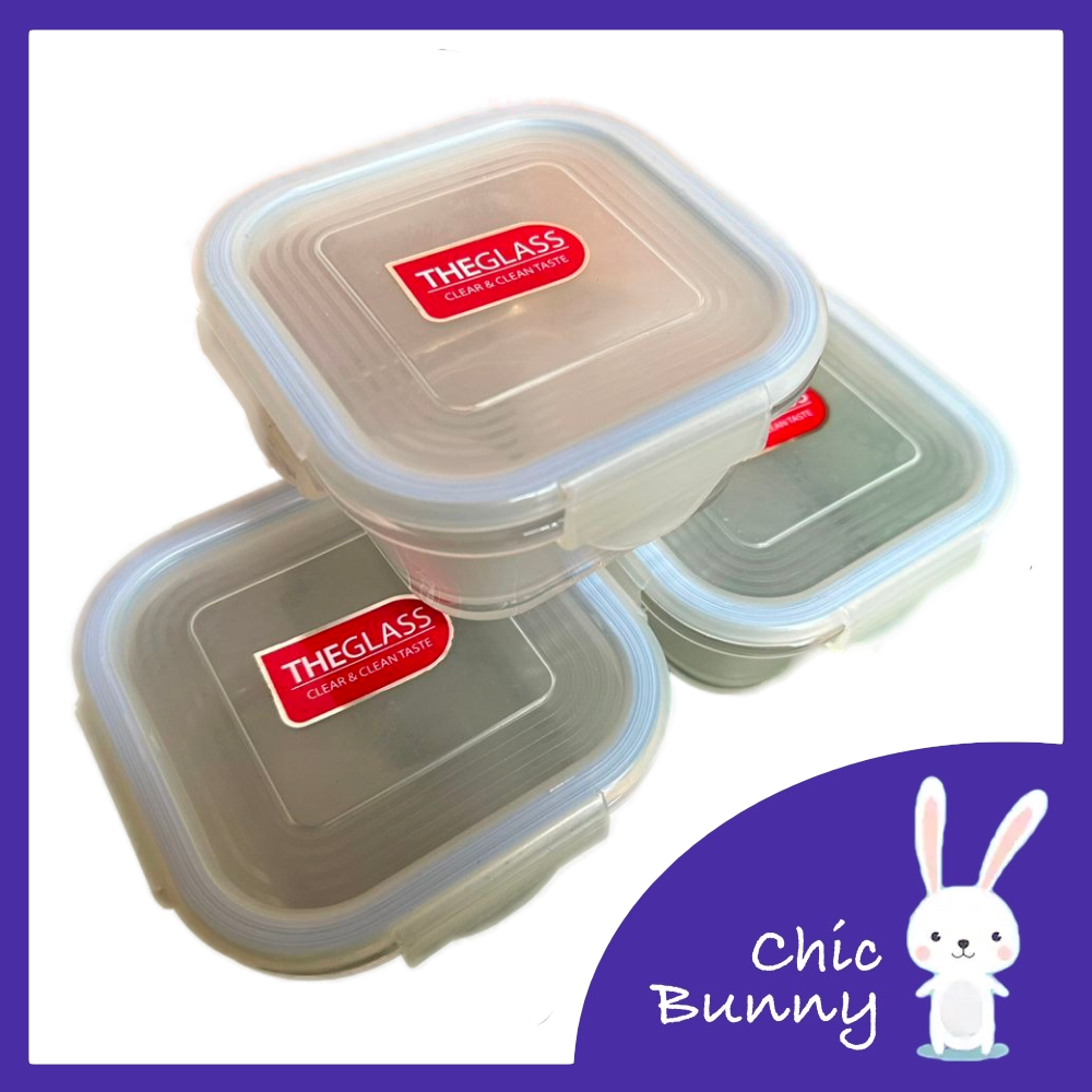 The GLASS food container 3pcs Set | Shopee Malaysia