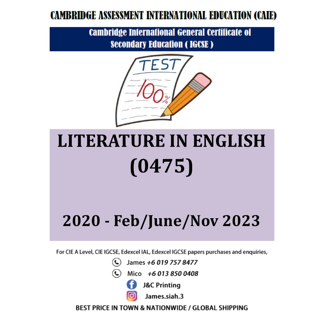 Cambridge Igcse Past Year Papers English-Literature 0475 (P1,2,3,4 ...
