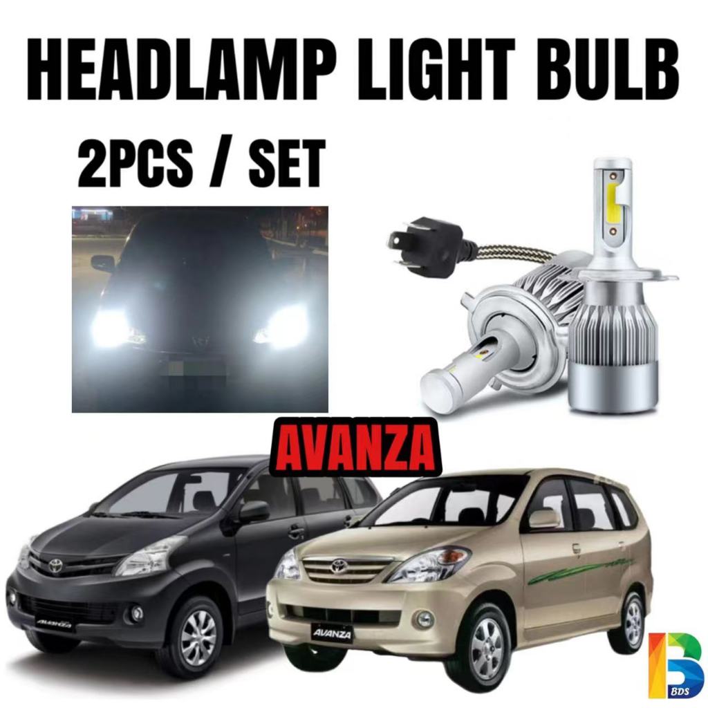 2PCS TOYOTA AVANZA HEADLAMP LIGHT BULB LED HID 6000k White Front Car ...