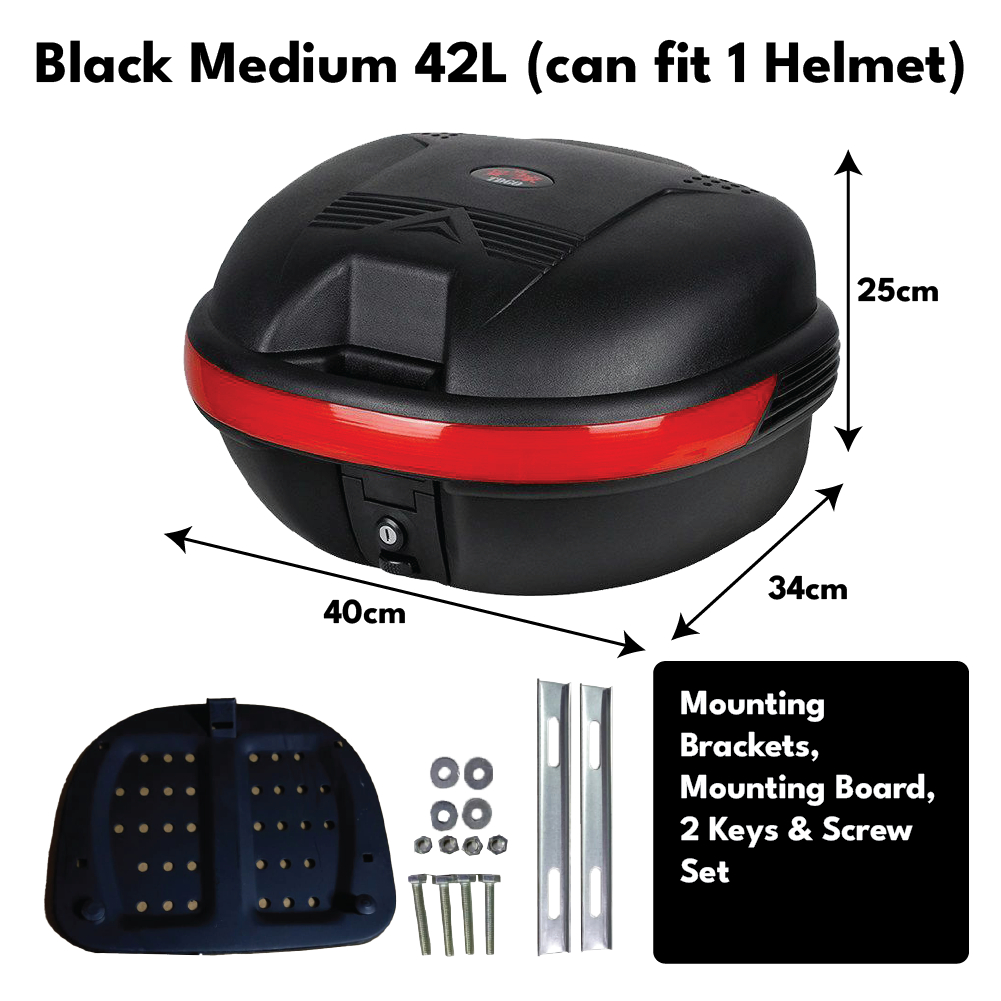 Motor GSB Box 47L Motorcycle Givi Top helmet Box Trunk Motorsikal Kotak ...