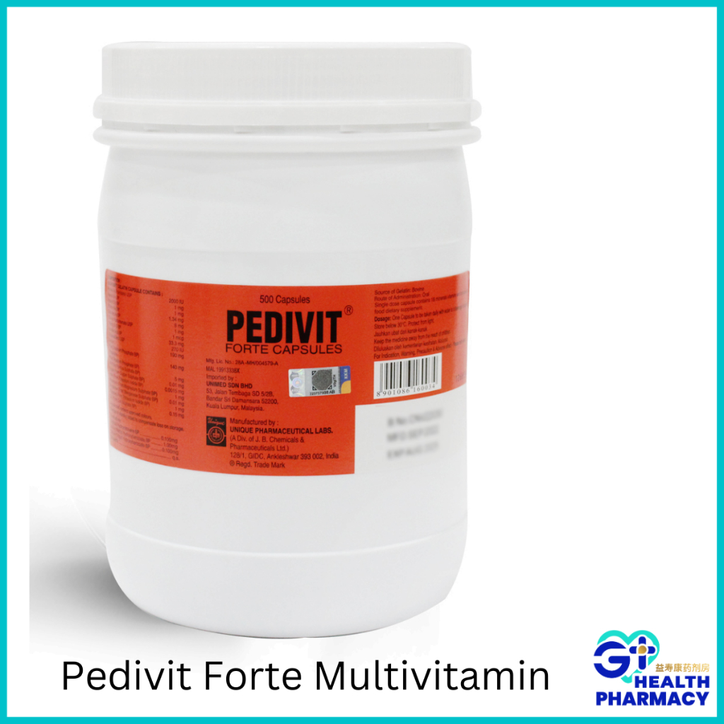 Pedivit Forte Multivitamin Capsules 50's (repack) | Shopee Malaysia
