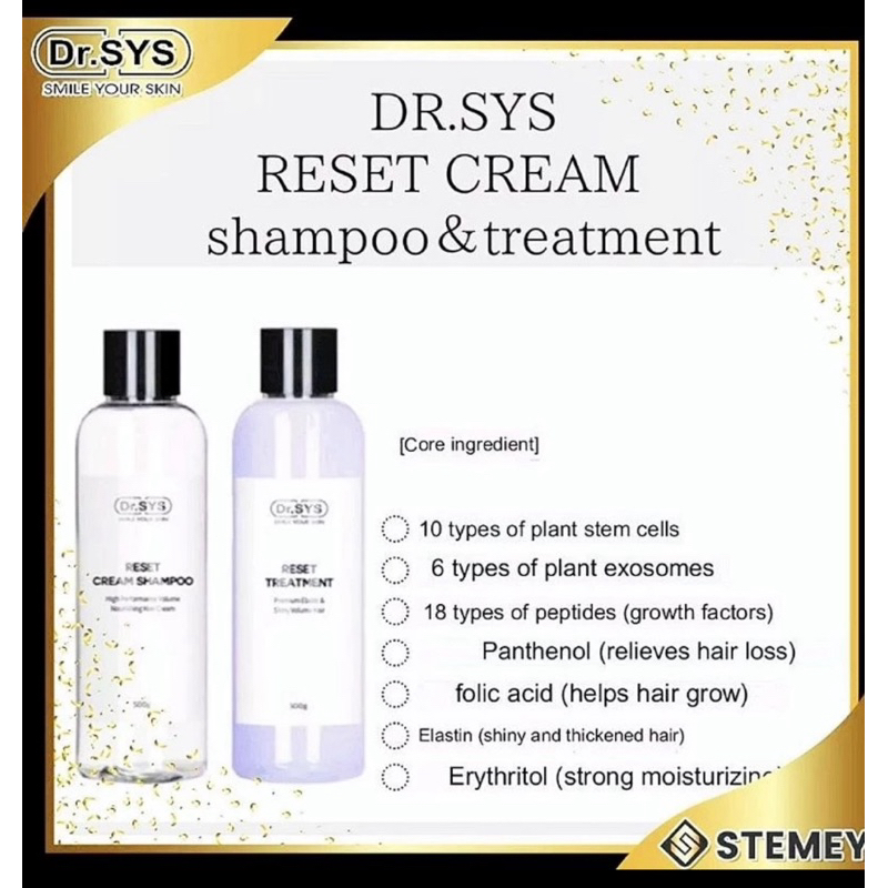 [DR SYS] RESET CREAM SHAMPOO& TREATMENT | Shopee Malaysia