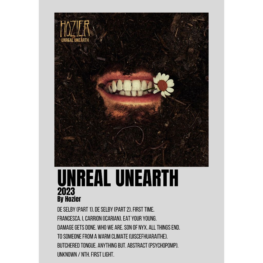 Album Cover Poster Unreal Unearth by Hozier | Shopee Malaysia
