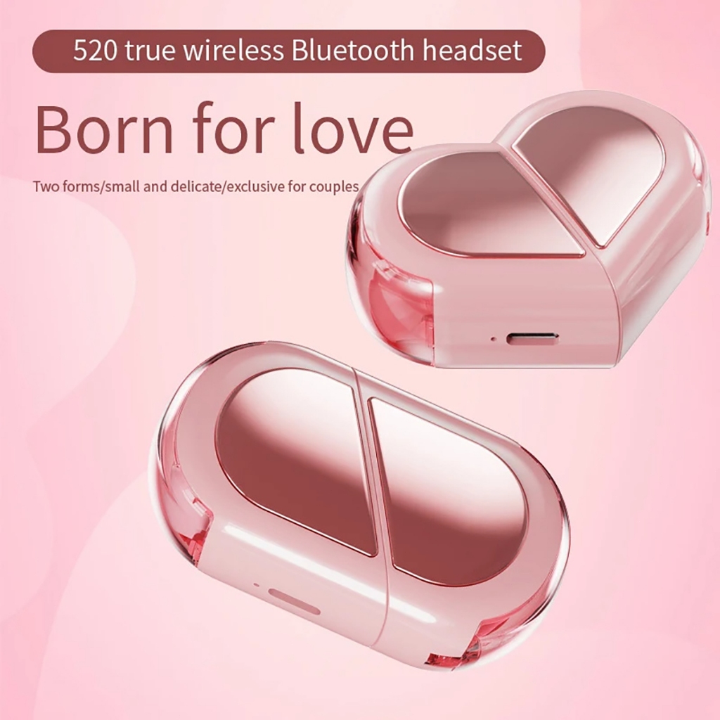 【Valentine's Day】heart M520 TWS Bluetooth Earphone Sport Wireless ...