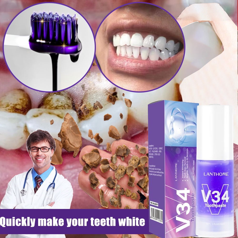 Teeth Whitening V34 Toothpaste tartar purple toothpaste Against ...