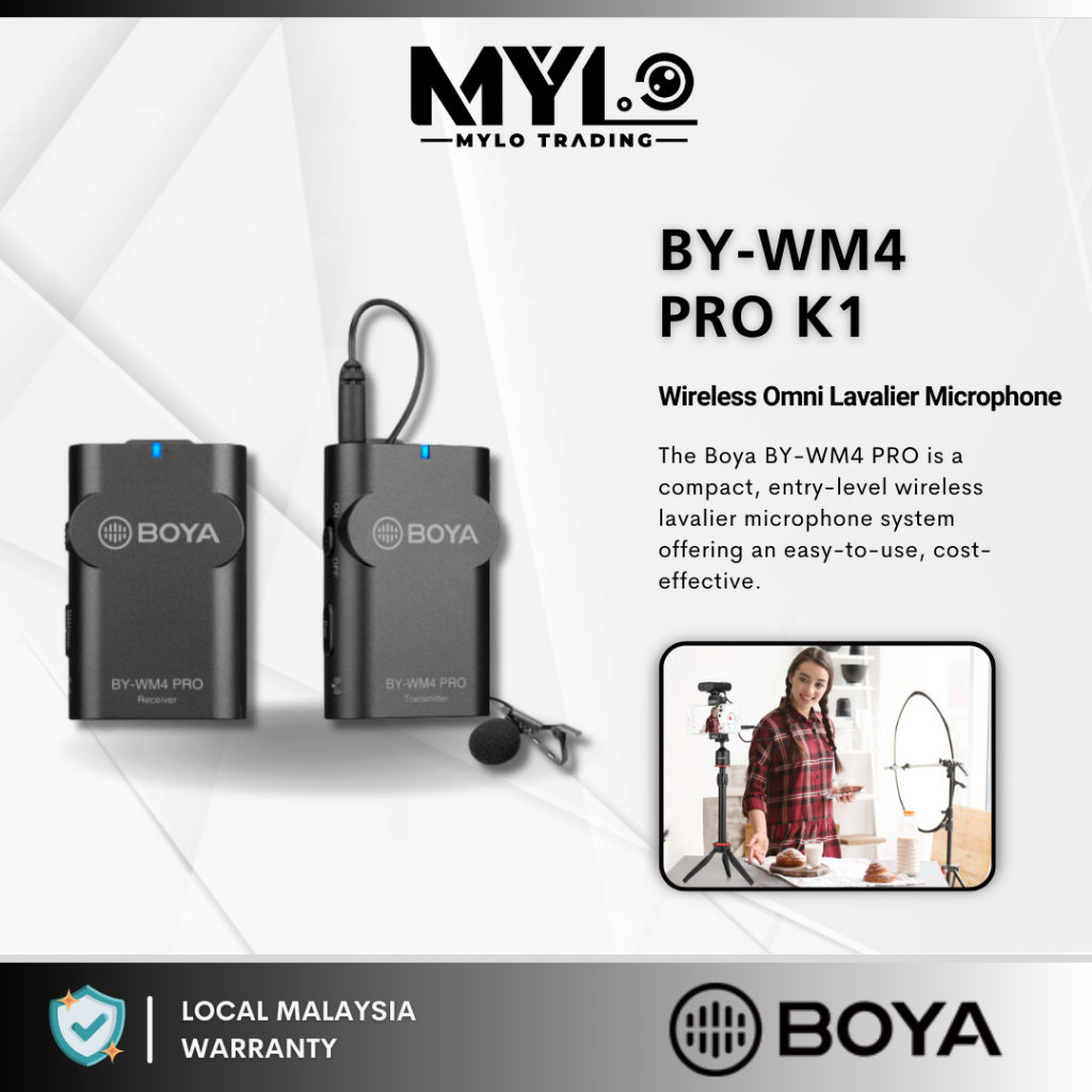 BOYA BY-WM4 / WM4 / Pro-K1 K2 K3 K4 K5 K6 Digital Wireless Microphone ( CLEARANCE SALE ...