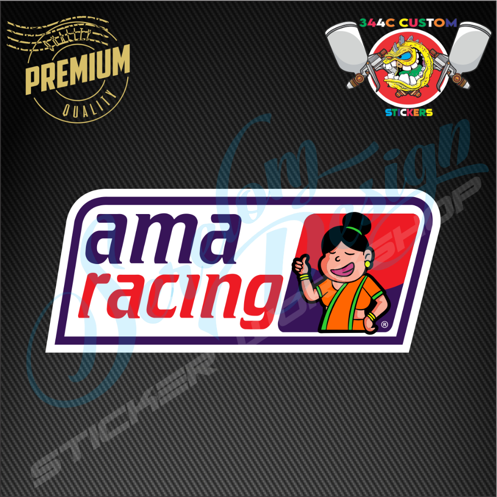 Sticker Kereta Motor Helmet Laptop Kelakar Parodi Ama Racing untuk Top ...