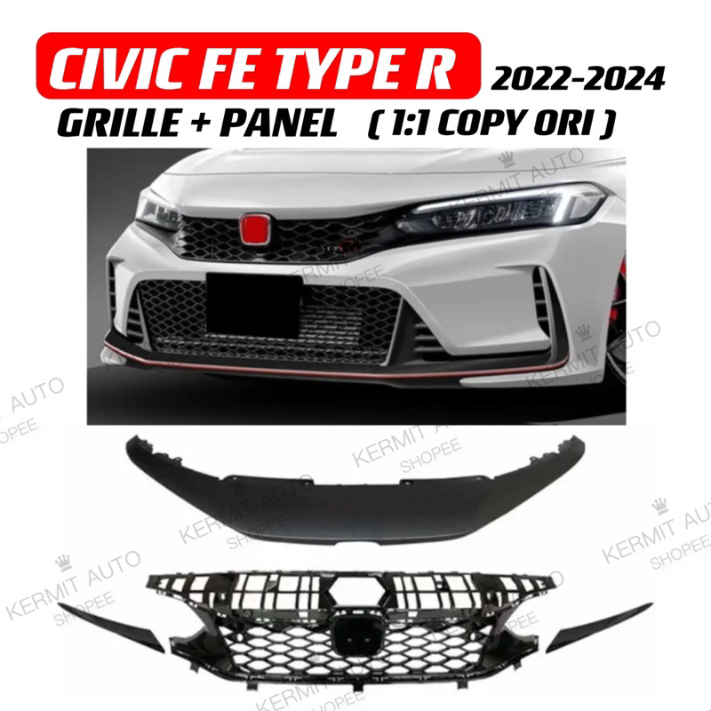 HONDA CIVIC FE TYPE R GRILLE + Panel (1:1 COPY ORI) | Shopee Malaysia