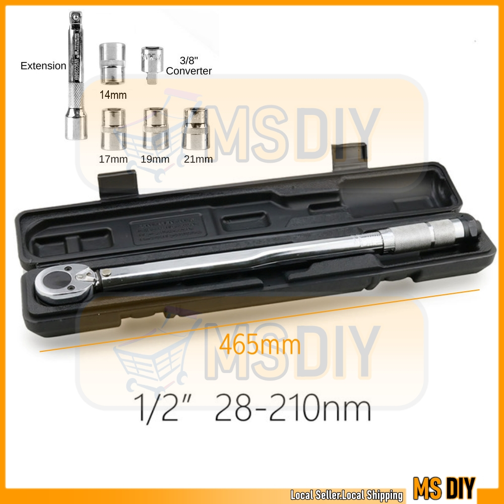 1/4 3/8 1/2 Inch Micrometer Adjustable Torque Wrench Spanner Spanar ...