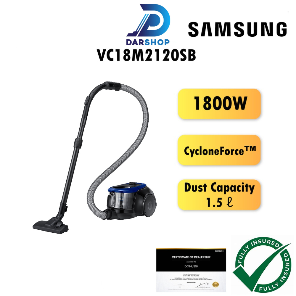 Samsung Canister Bagless Vacuum Cleaner with Anti Tangle Turbine 1800W Vakum Rumah 吸尘机 吸尘器 ...
