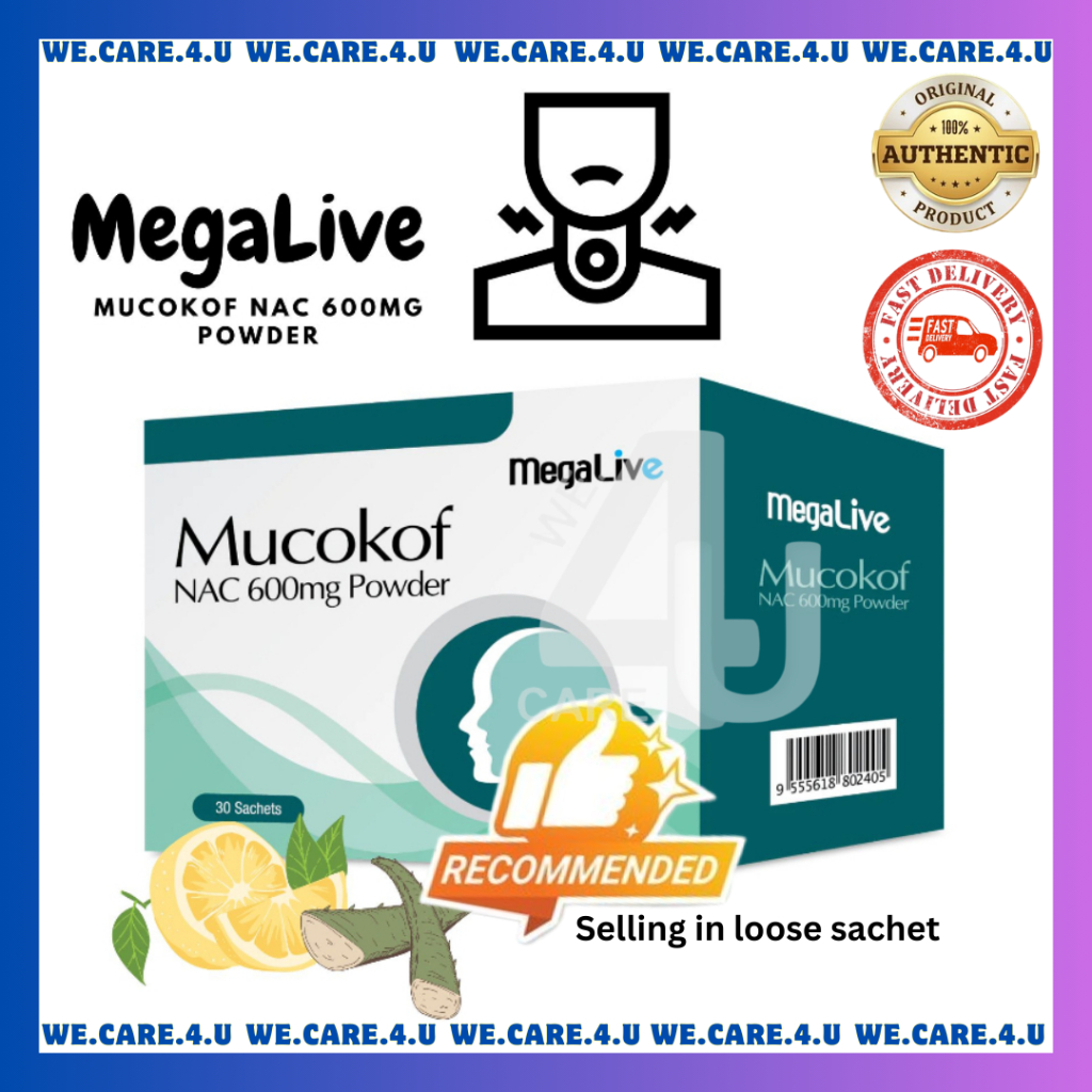 ~MUCOKOF NAC 600MG POWDER 1'S [LEMON & ALOE VERA FLAVOUR] | Shopee Malaysia
