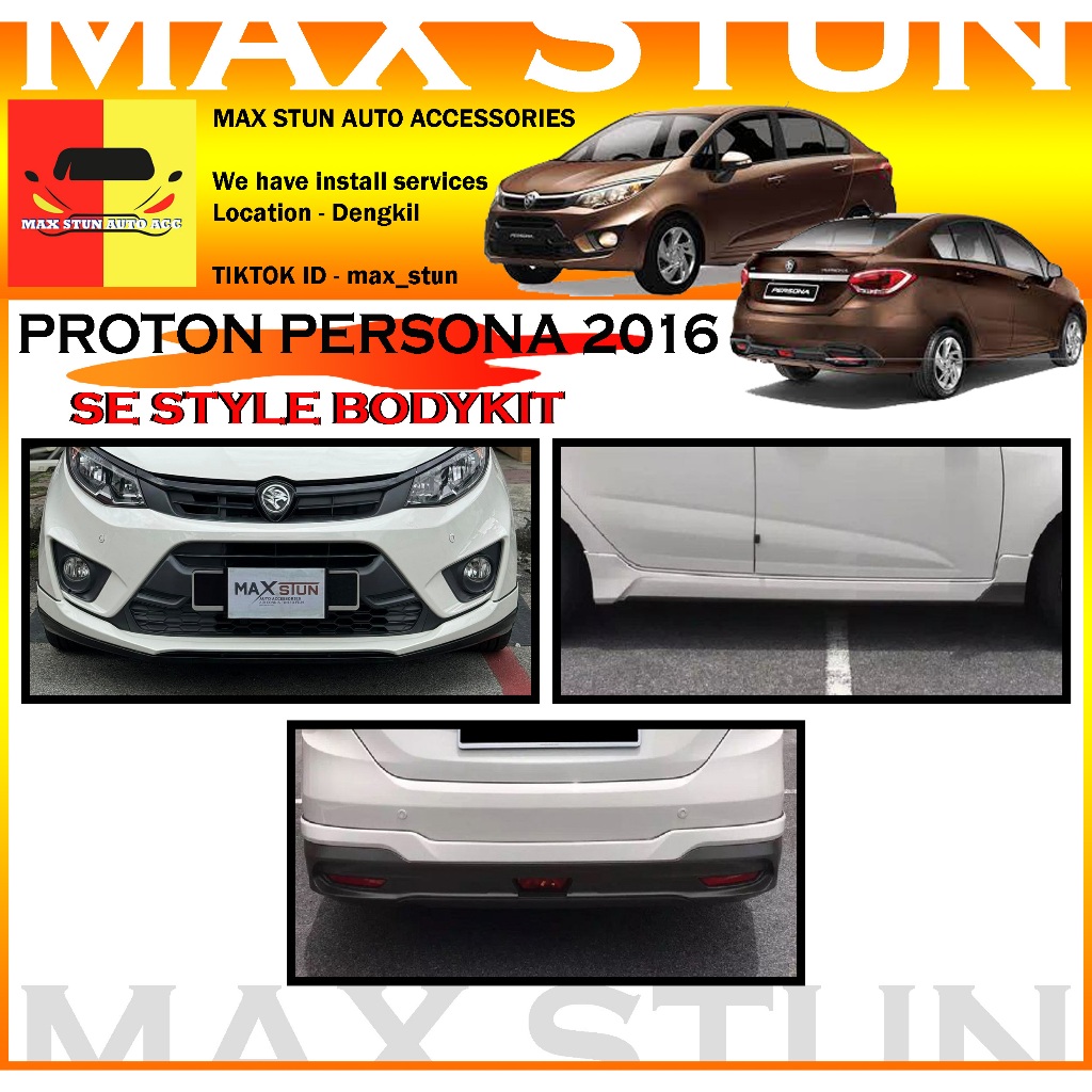 PROTON PERSONA 2016-2018 SE STYLE BODYKIT BUMPER SKIRT LIP PERSONA VVT ...