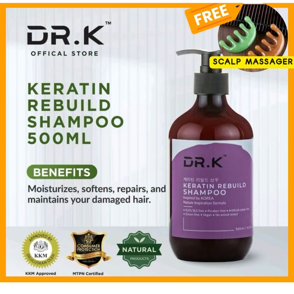 DR.K Keratin Rebuild Shampoo 500ml | Shopee Malaysia