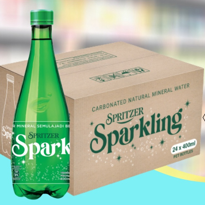 0.4L x 24 Spritzer Sparkling Natural Mineral Water | Shopee Malaysia