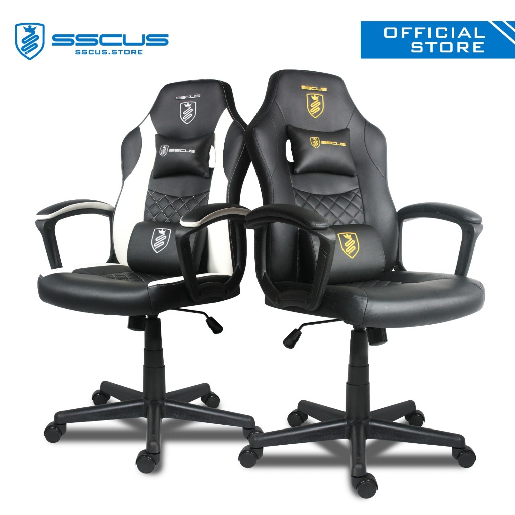 SSCUS Gaming Chair Eko Black/Gold & Black/White | Shopee Malaysia
