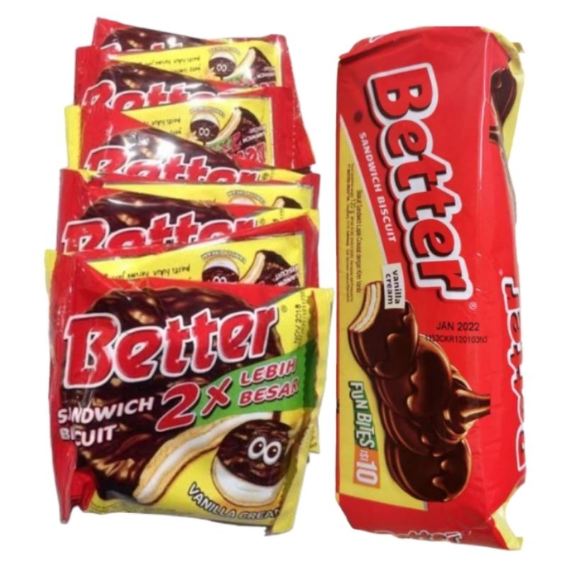 BETTER Biscuit Sandwich CHOCOLATE VANILLA | Shopee Malaysia