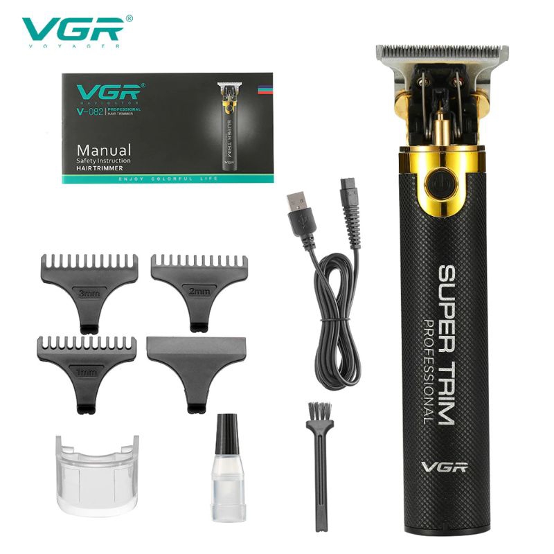 Original VGR V-082 Zero Adjustable Professional Rechargeable Hair trimmer Metal Barber Use ...