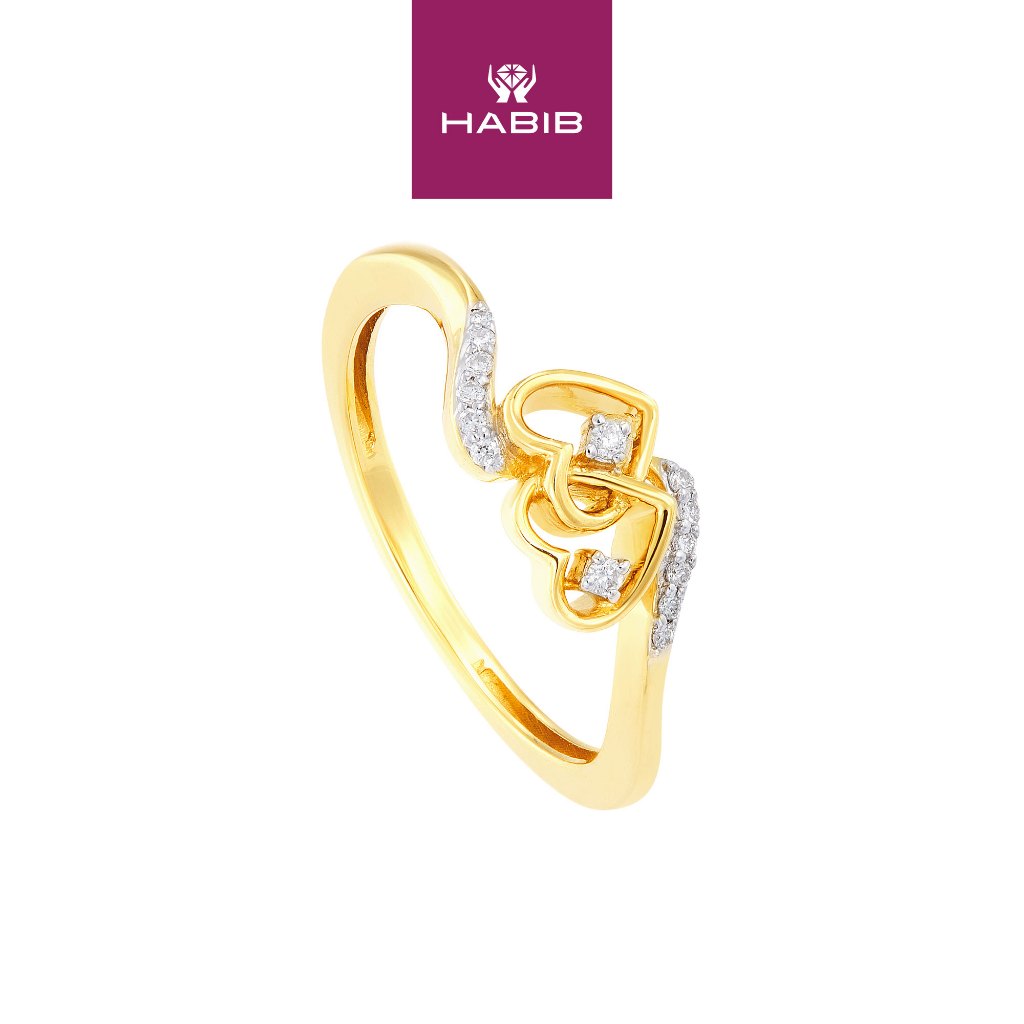 HABIB Diamond Ring in 375/9K Yellow Gold (Hearts) 264800822 | Shopee ...