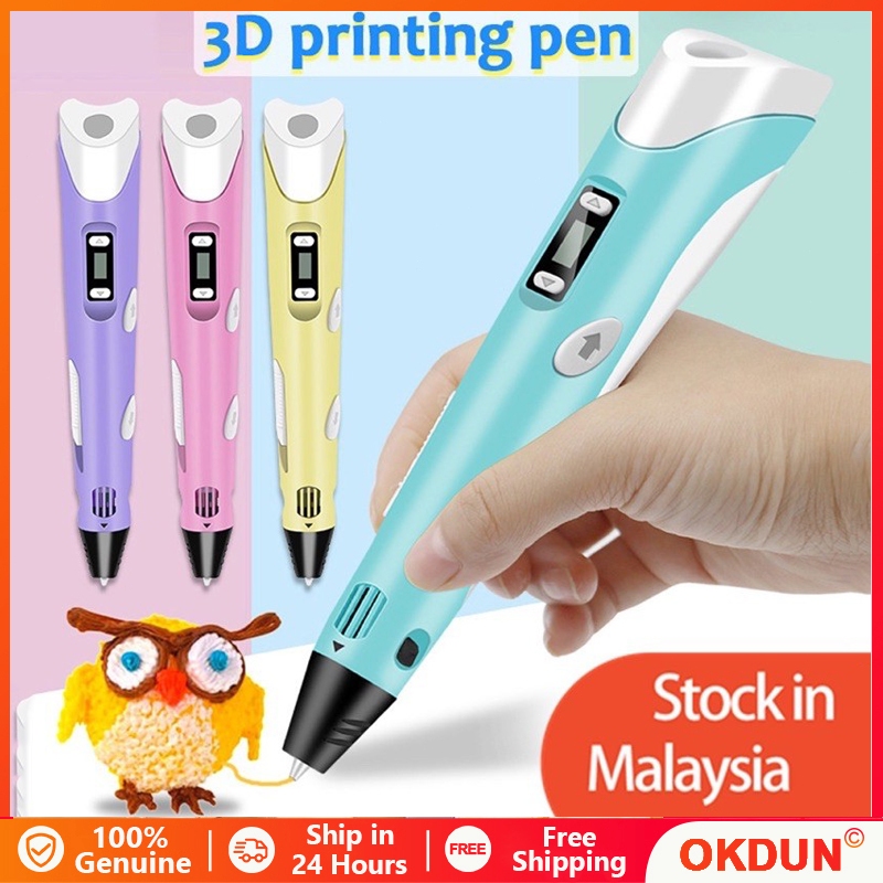 3D Printing Pen Digital Intelligent High Temperature DIY Print Drawing ...