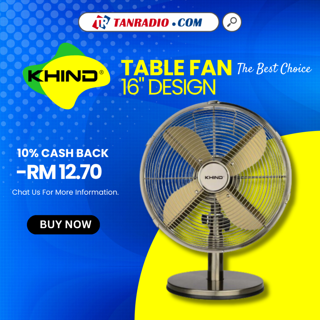 Khind 18" /16" / 12 Antique Table Fan Stand Fan MSF182 / TF121A ...