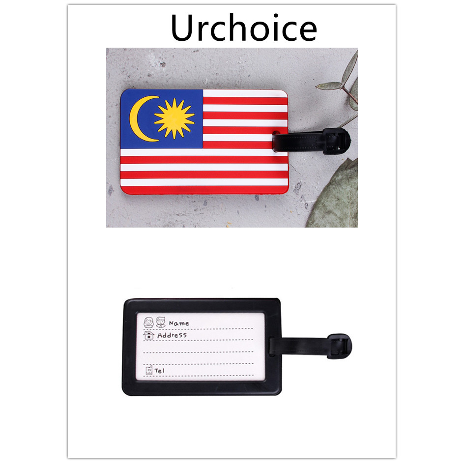 [READY STOCK] Travel Luggage Tag Malaysia Flag Pattern Labels Name ...