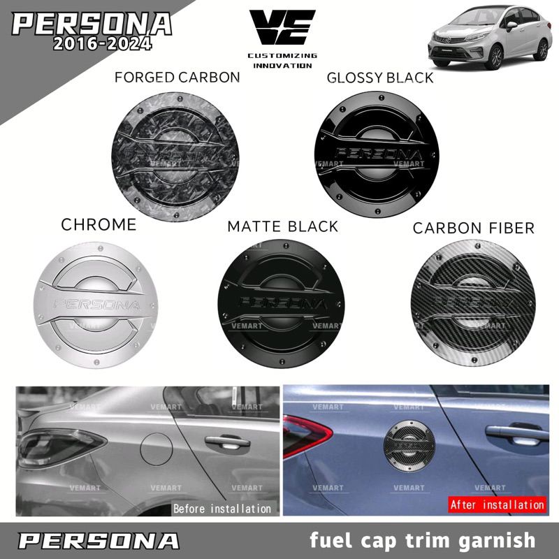 Vemart proton persona 2016-2023 vvt car fuel cap trim cover accessories ...