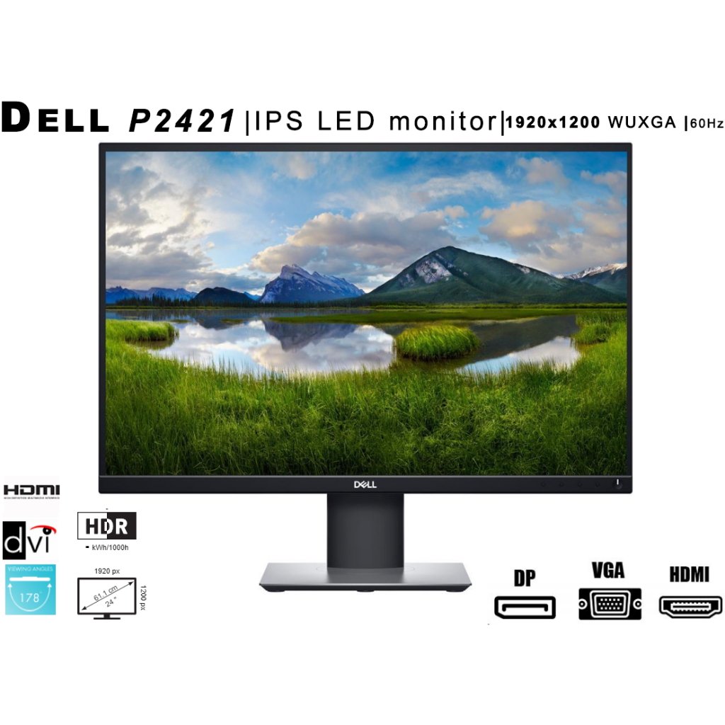 "DELL P2419H/ U2421HE/ HDMI TYPE C PORT FULL HD IPS PANEL MONITOR ...