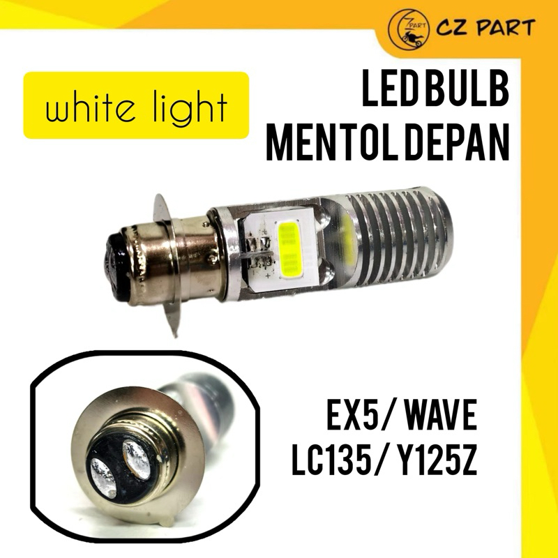 MENTOL LED LIGHT MOTORCYCLE 12V35 WHITE EX5/LC135/WAVE/Y125ZR | Shopee ...