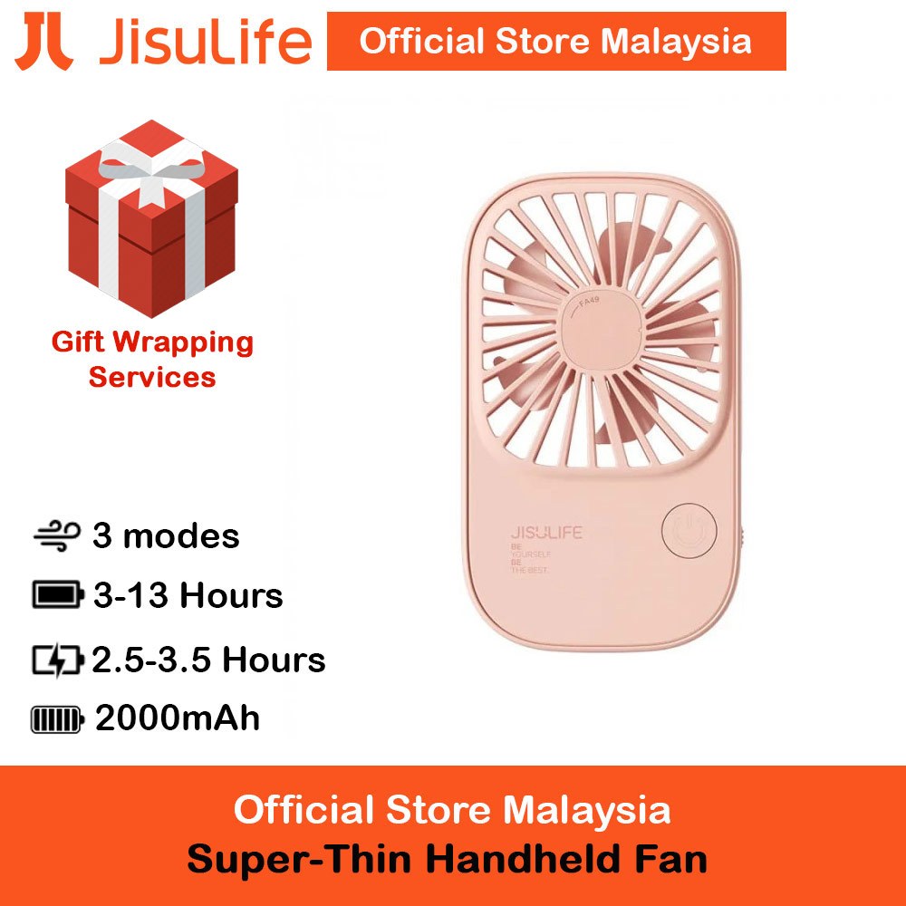 Jisulife Handheld Fan Ultra Slim Lightweight Mini Fan Small Pocket Size ...