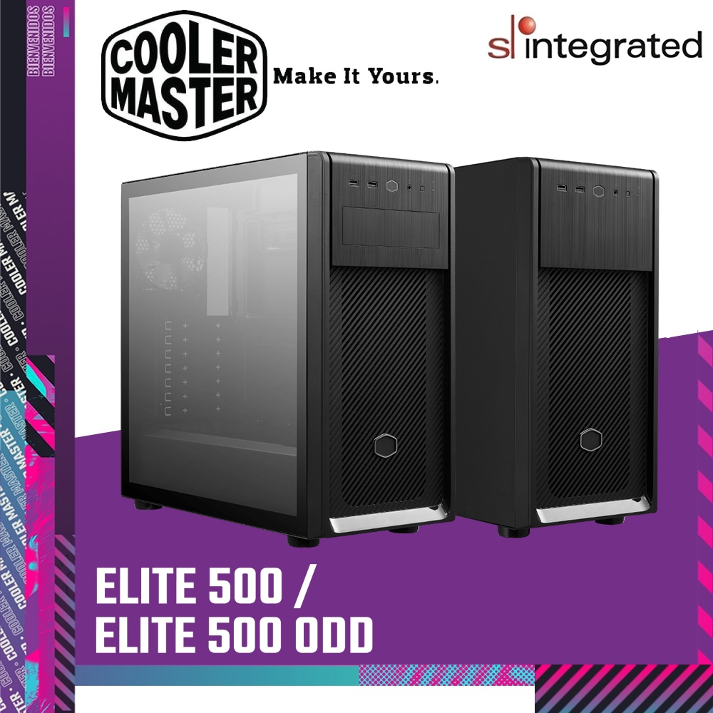 Cooler Master Elite 500 ATX Mid-Tower Case - Steel(With ODD) / TG(w/o ...