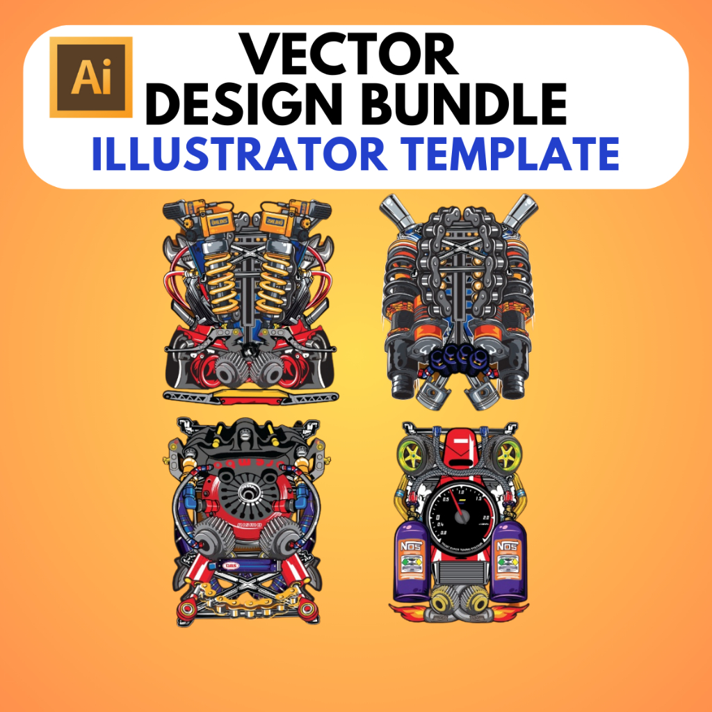 🔥INSTANT🔥 Design Vector Bundle Adobe Illustrator Template (Editable Ai ...