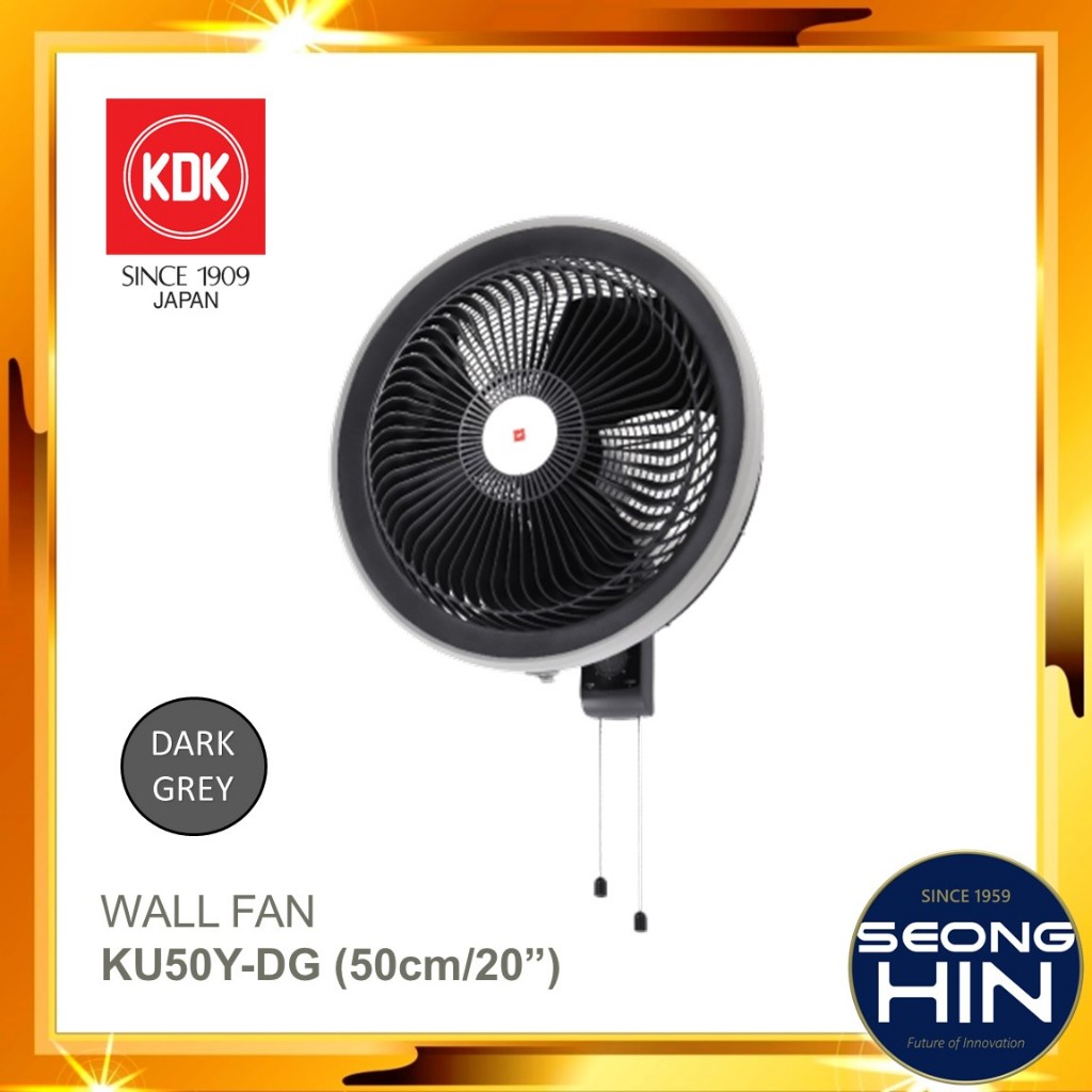 KDK 20" Industrial Wall Fan KU50Y DG Dark Grey / Kipas Dinding industri ...