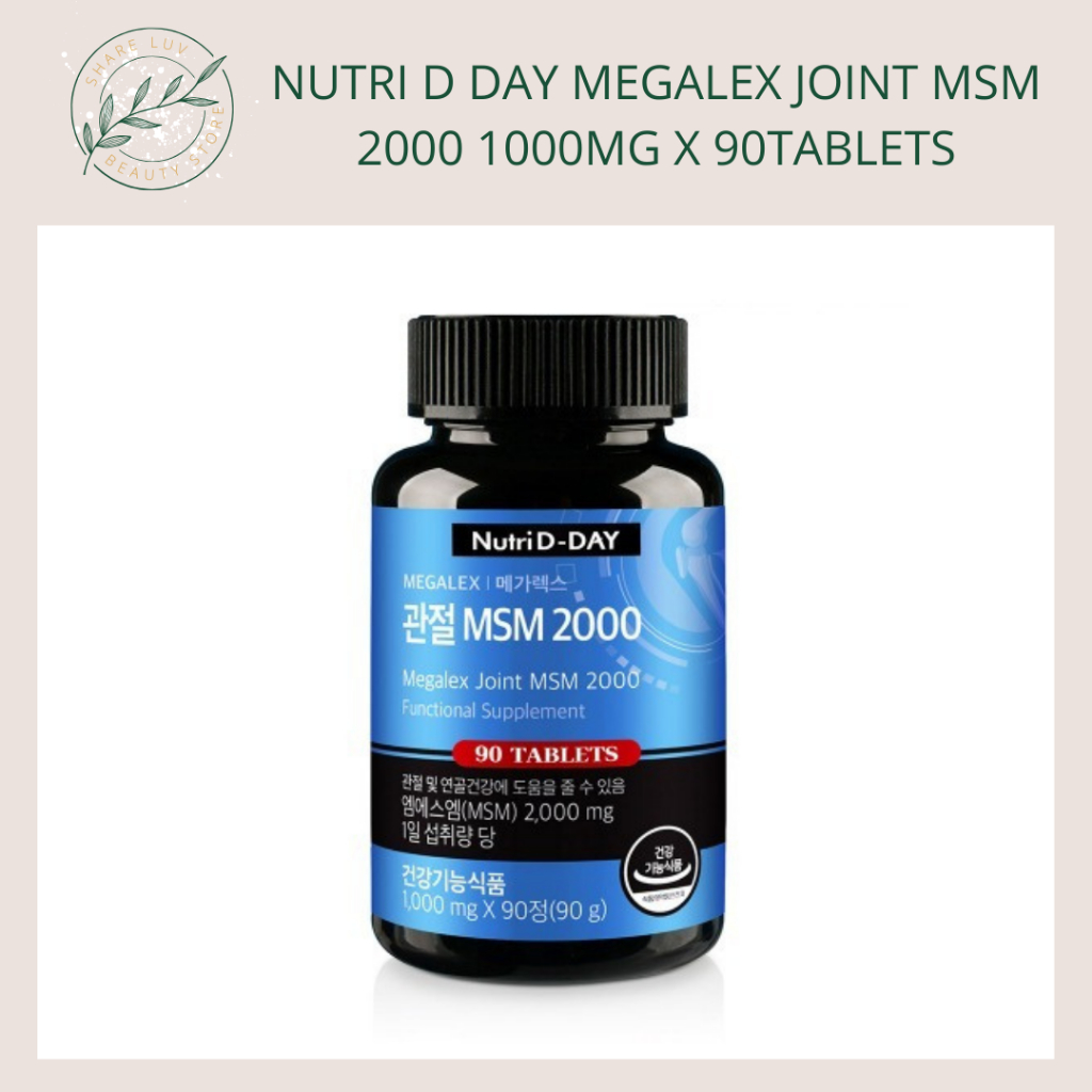 [Ready Stock] Nutri D Day Megalex Joint MSM 2000 1000mg x 90 Tablets | Shopee Malaysia