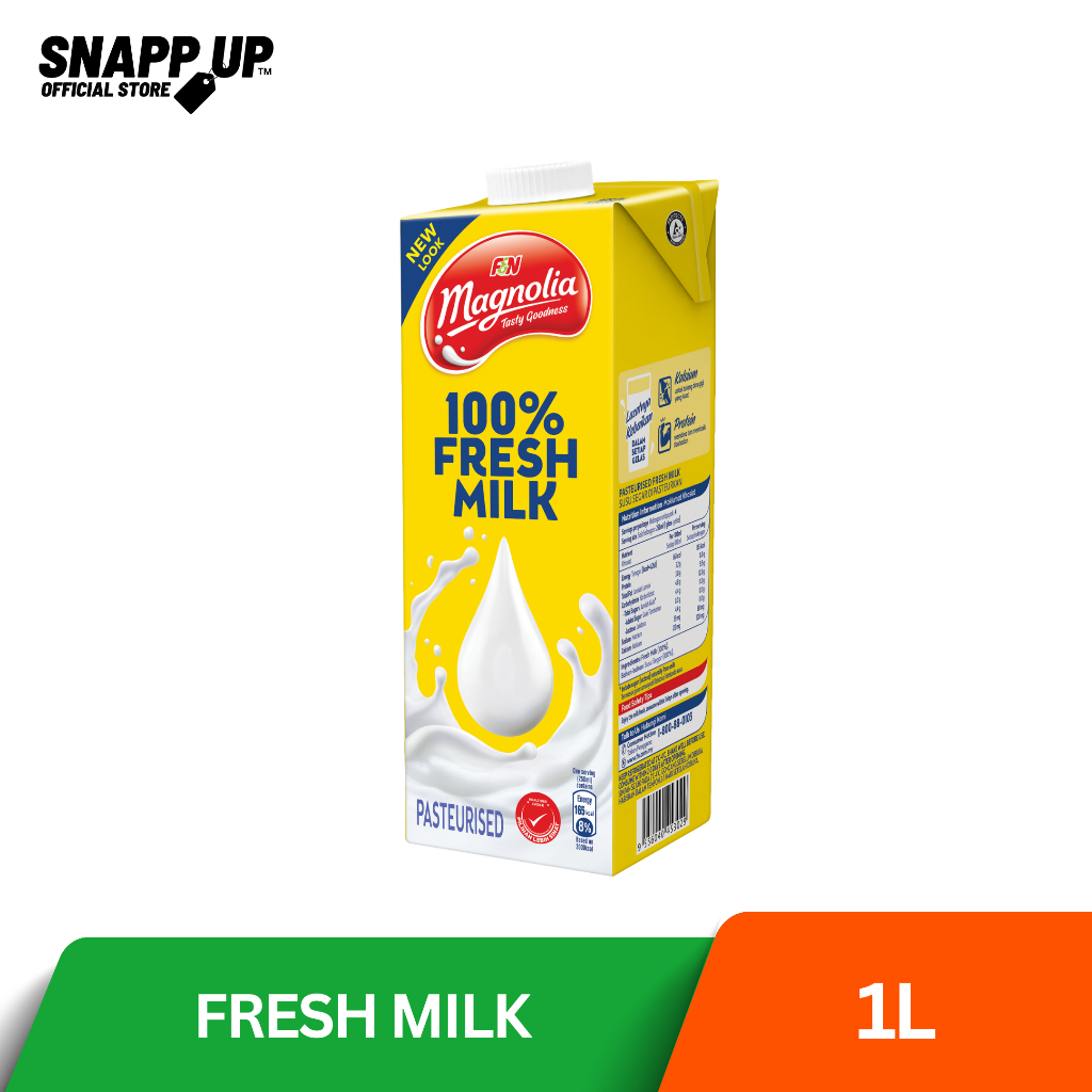 F&N Magnolia Pasteurised Fresh Milk/Full Cream Milk/Low Fat Hi-Cal Milk/Super Slim Skim Milk ...