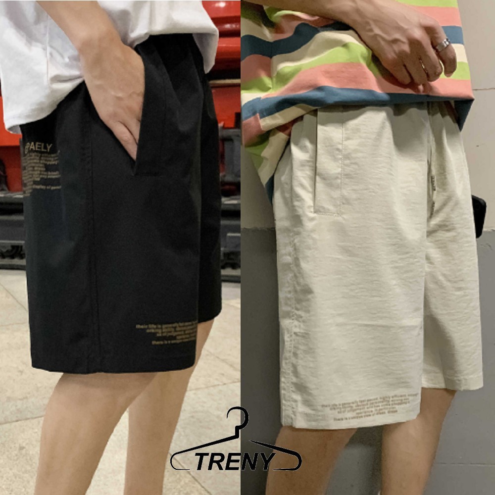 TRENY Seluar Pendek Lelaki Summer Casual Loose Straight Vertical Five ...