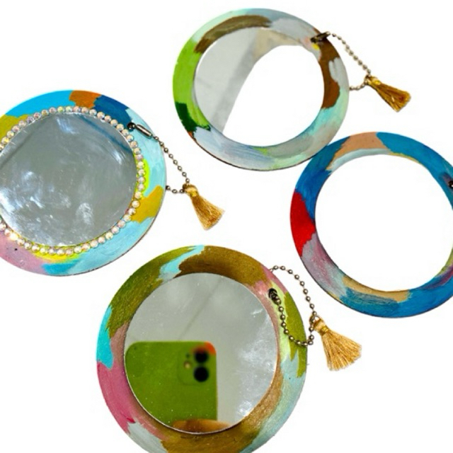 MINI MIRROR Abstract paint(Handpainted|Customade) | Shopee Malaysia