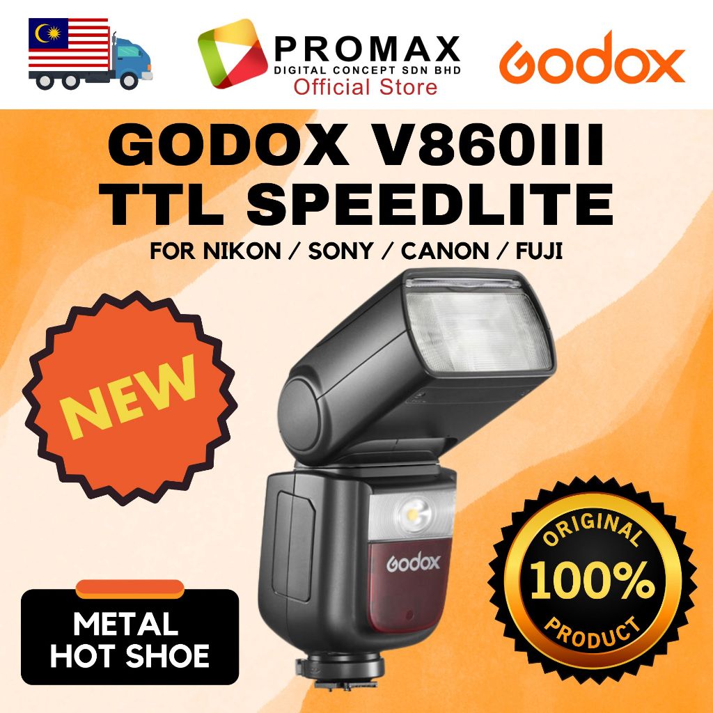 GODOX V860III TTL Speedlite with LI-ION Battery Flash For Canon ...