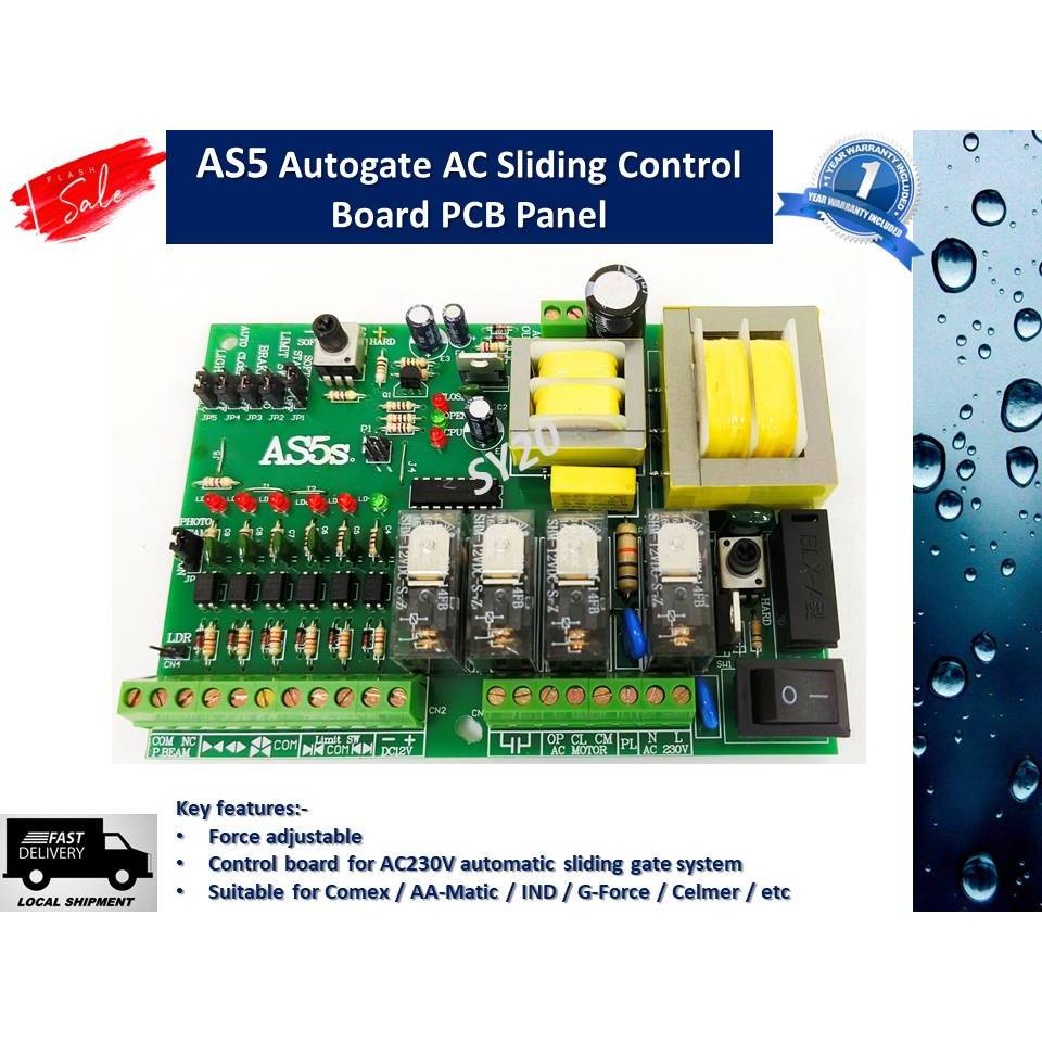 AS5 Autogate AC Sliding Control Board PCB Panel (Compatible to F5 Board ...