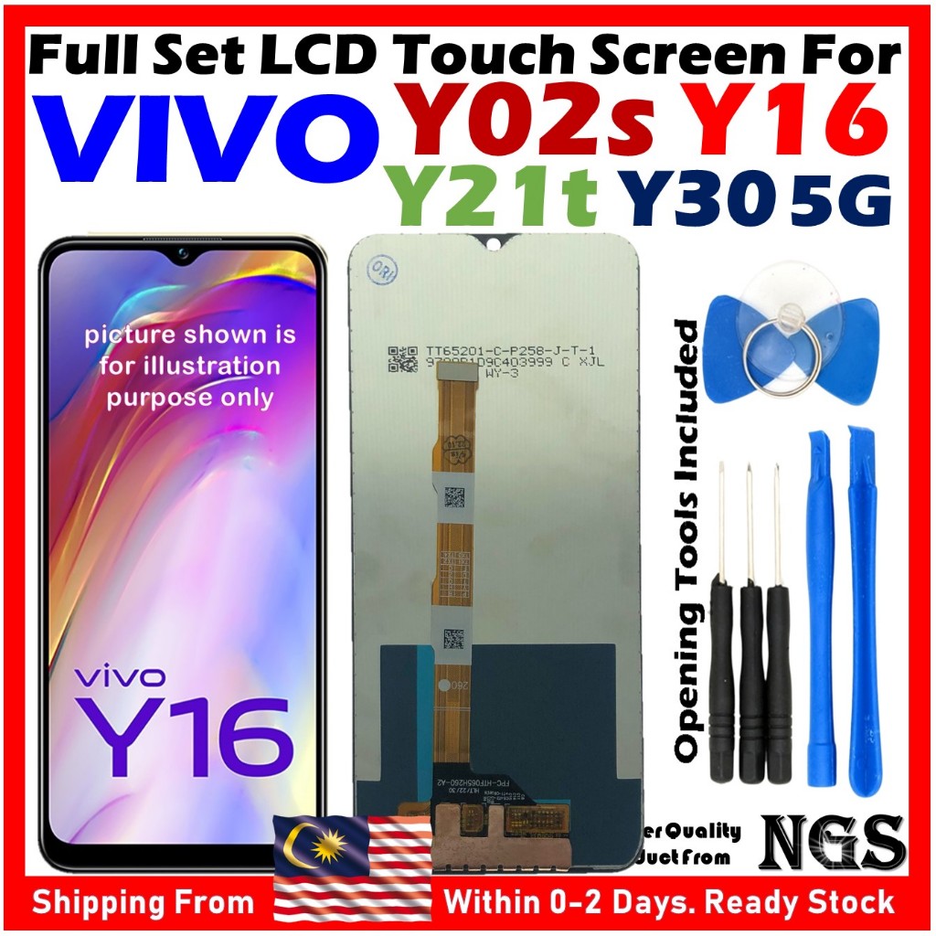 ORl NGS Brand Full Set LCD Touch Screen Compatible For VIVO Y02 / Y02s ...