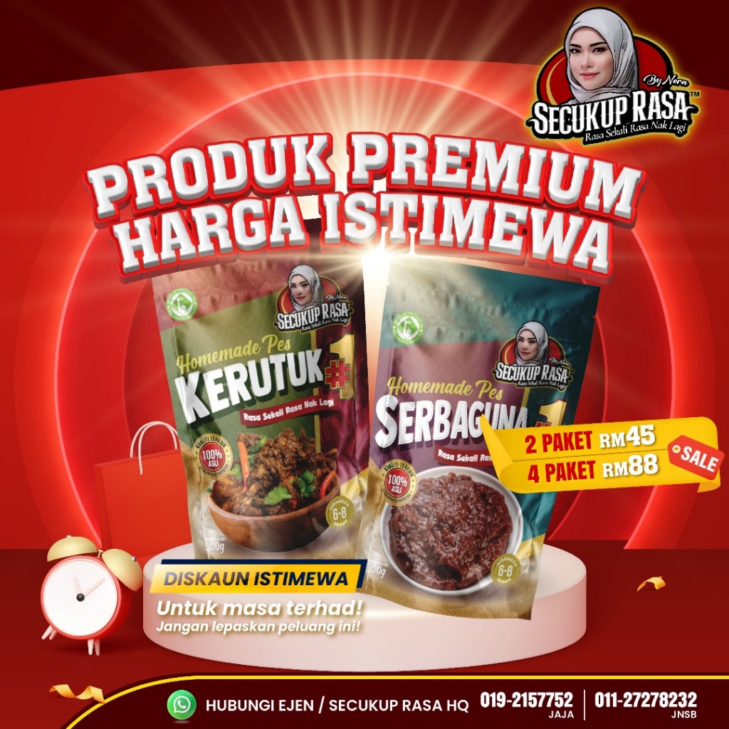 Promosi Istimewa - Secukup Rasa By Nora (2 Pes Kerutuk & 2 Pes ...