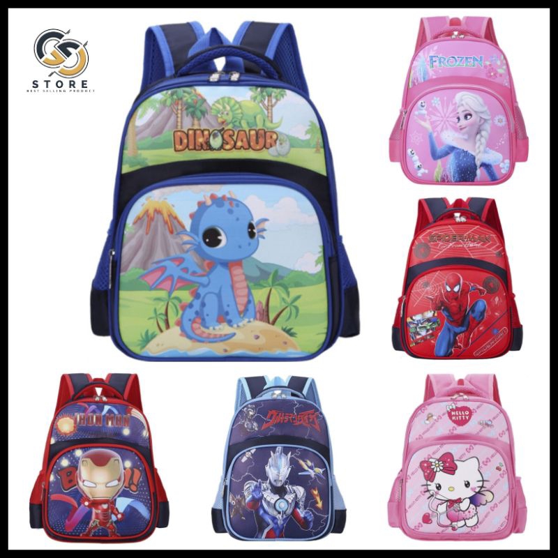 32cm Kindergarten School Bag 3-6 Years Tadika Taska Boy & Girl Beg Pra ...