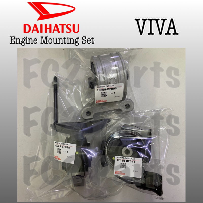 1set 3pcs Daihatsu OEM Perodua Viva Auto or Manual Engine Mounting Set ...