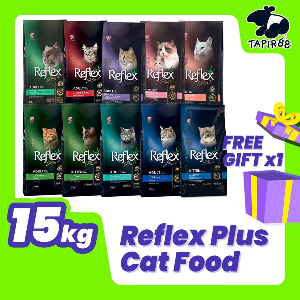 Reflex Plus Cat Food 15KG Kitten Adult Food Makanan Kucing Kering 猫粮 猫饼 ...